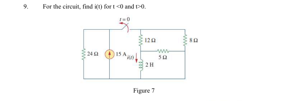Solved How to solve For the circuit, find i(t) ﻿for t