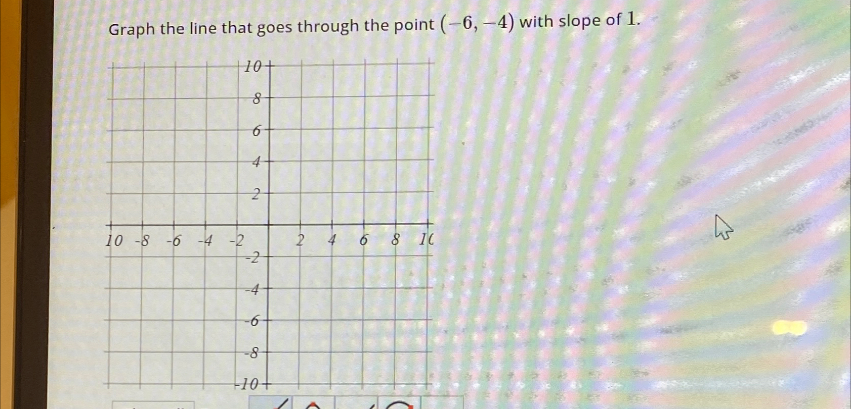 Solved Graph the line that goes through the point (-6,-4) | Chegg.com