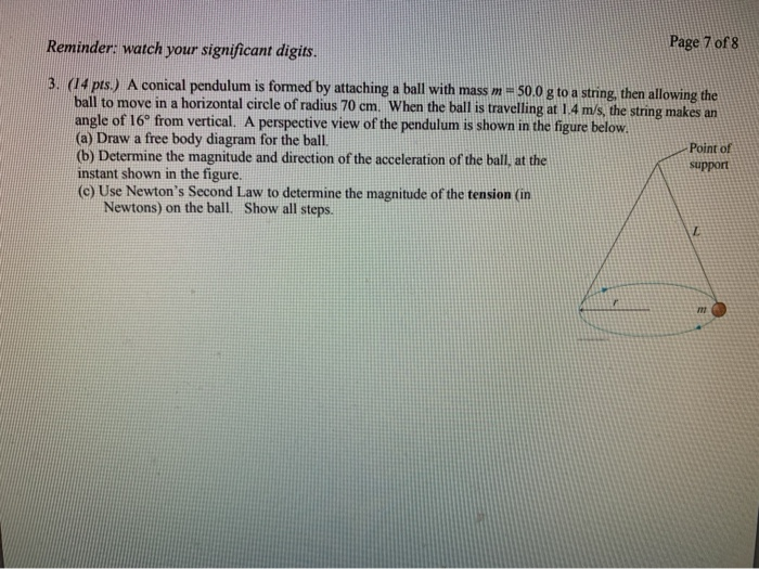 Solved Page 7 of 8 Reminder: watch your significant digits. | Chegg.com