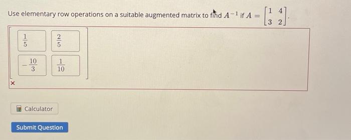 Solved Use elementary row operations on a suitable augmented | Chegg.com