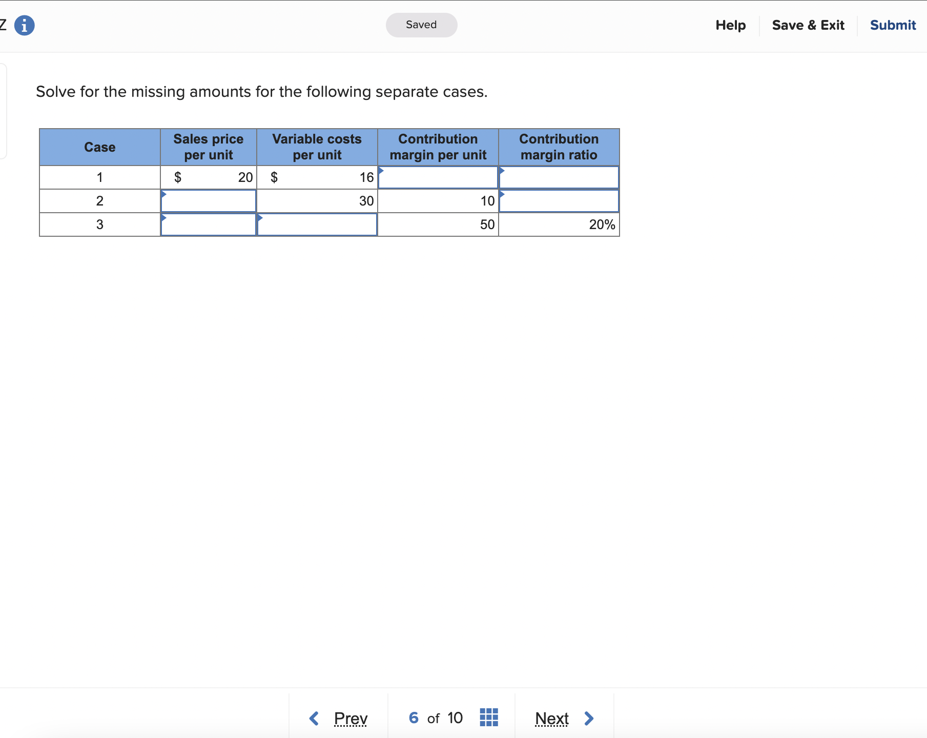Solved Solve for the missing amounts for the following | Chegg.com