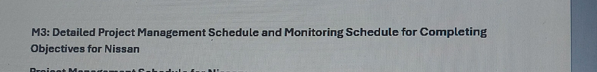 Solved M3: Detailed Project Management Schedule and | Chegg.com