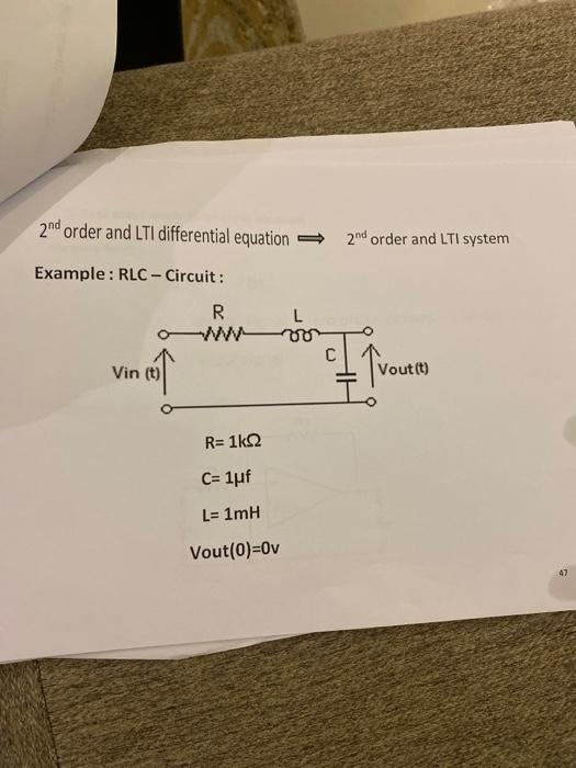 Solved 2nd order and LTI differential equation 2nd order and | Chegg.com