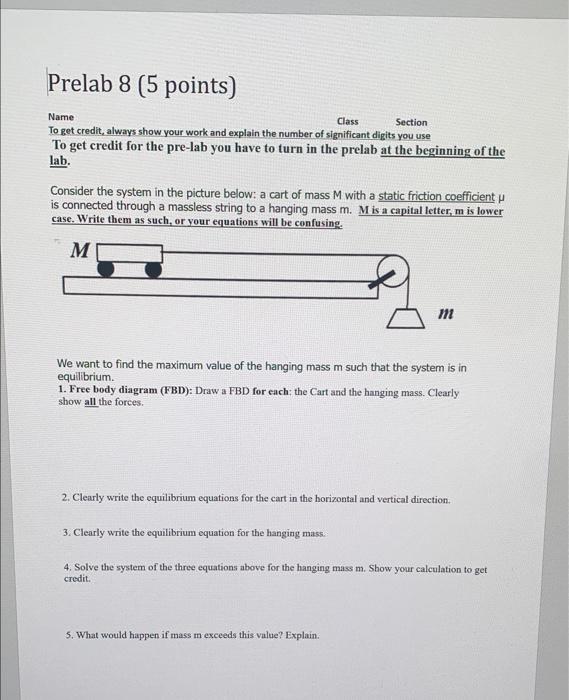 Solved Name Class To get credit, always show your work and | Chegg.com