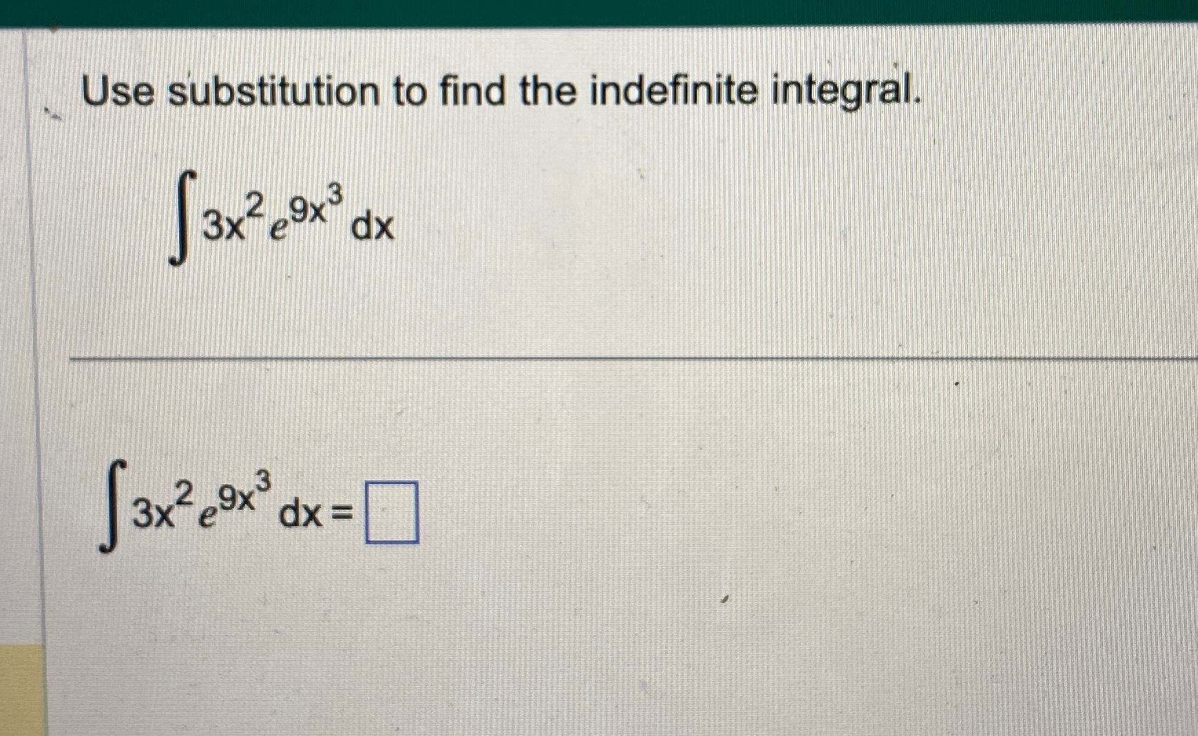 Solved Use substitution to find the indefinite | Chegg.com