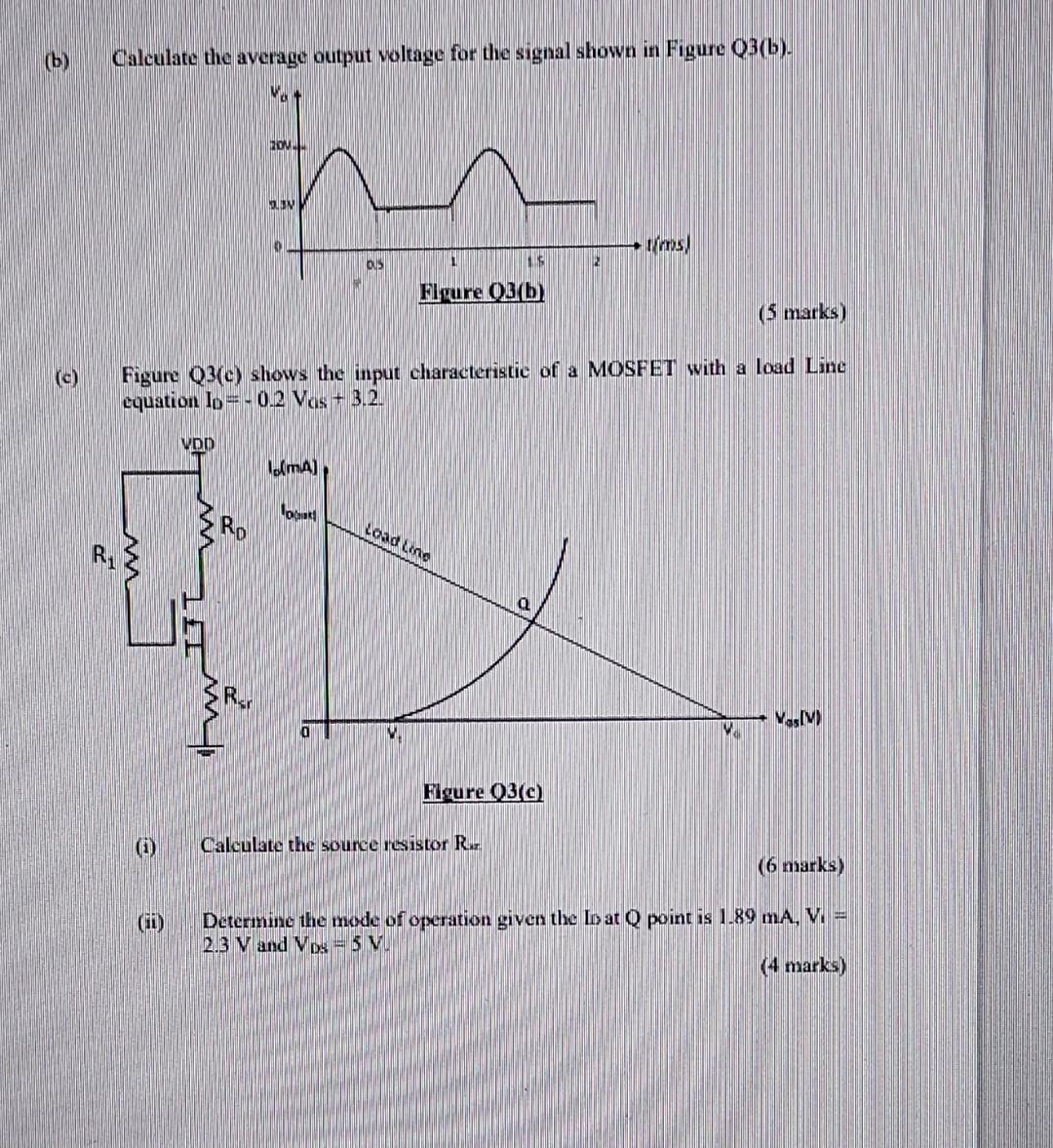 Solved (b) Calculate the average output voltage for the | Chegg.com