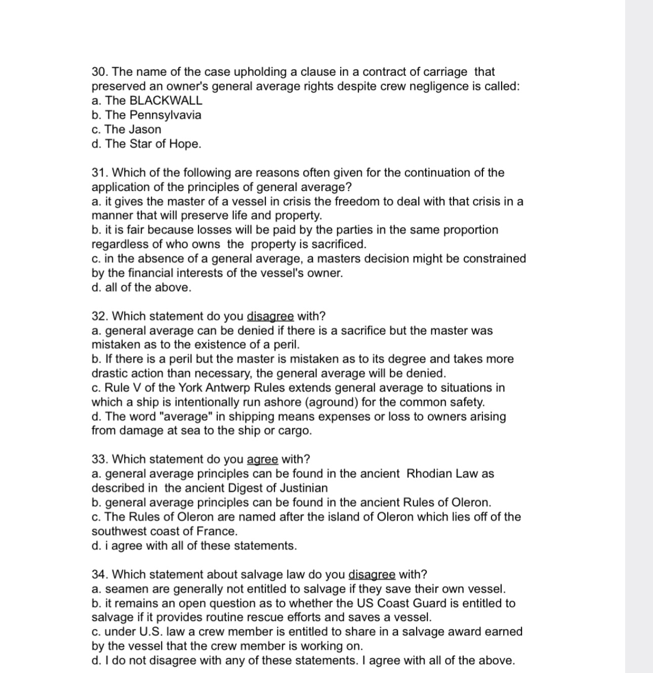 Solved The name of the case upholding a clause in a contract | Chegg.com