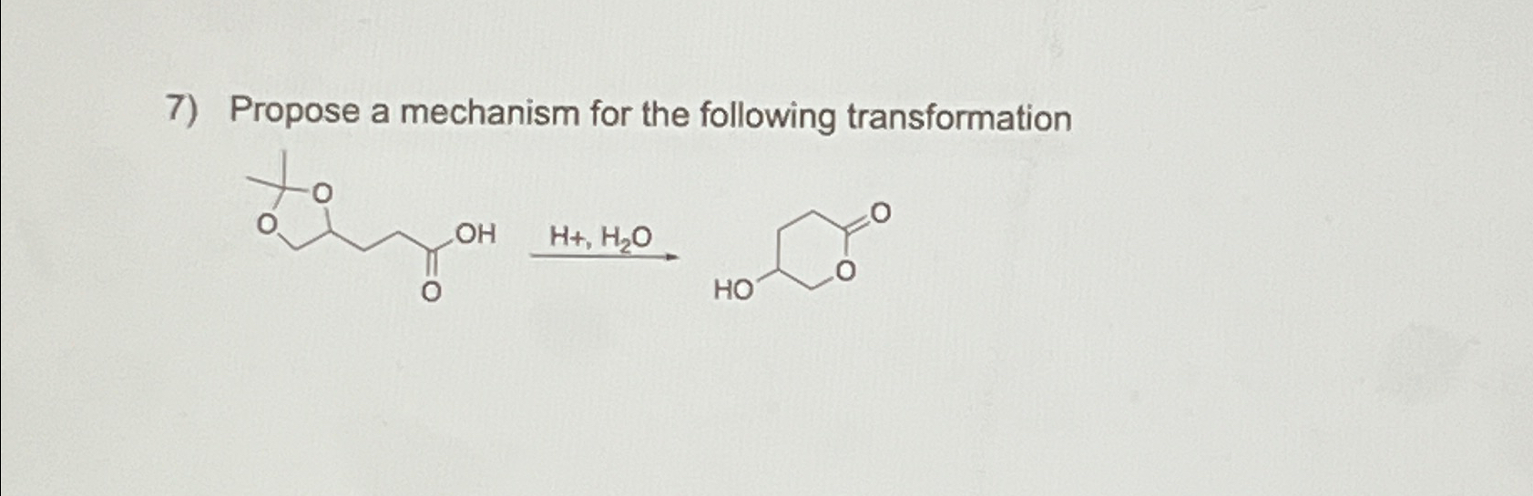 Propose a mechanism for the following transformation | Chegg.com
