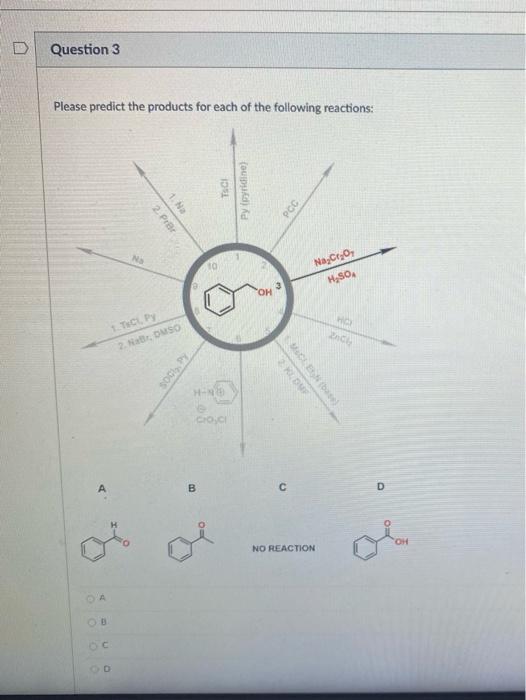 Please predict the products for each of the following | Chegg.com