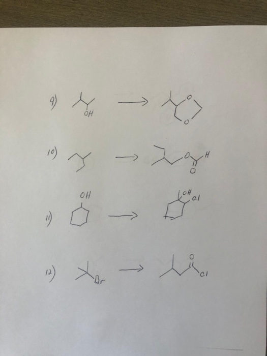Solved Rules for organic synthesis exercises • Choose and | Chegg.com