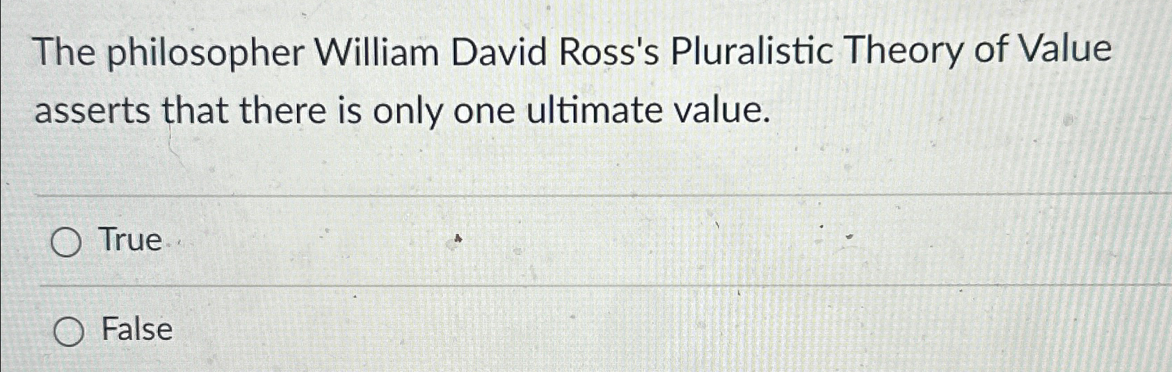 Solved The philosopher William David Ross's Pluralistic | Chegg.com