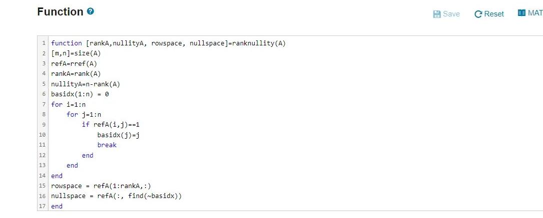 Solved Rank and Nullity This activity shall determine the | Chegg.com