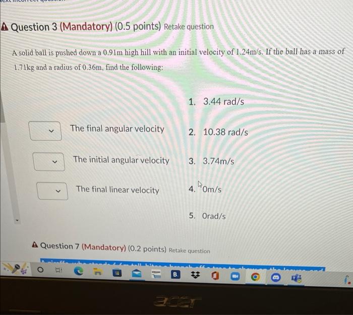 Solved A Question 3 (Mandatory) (0.5 points) Retake question | Chegg.com Solved A Question 3 (Mandatory) (0.5 points) Retake question | Chegg.com