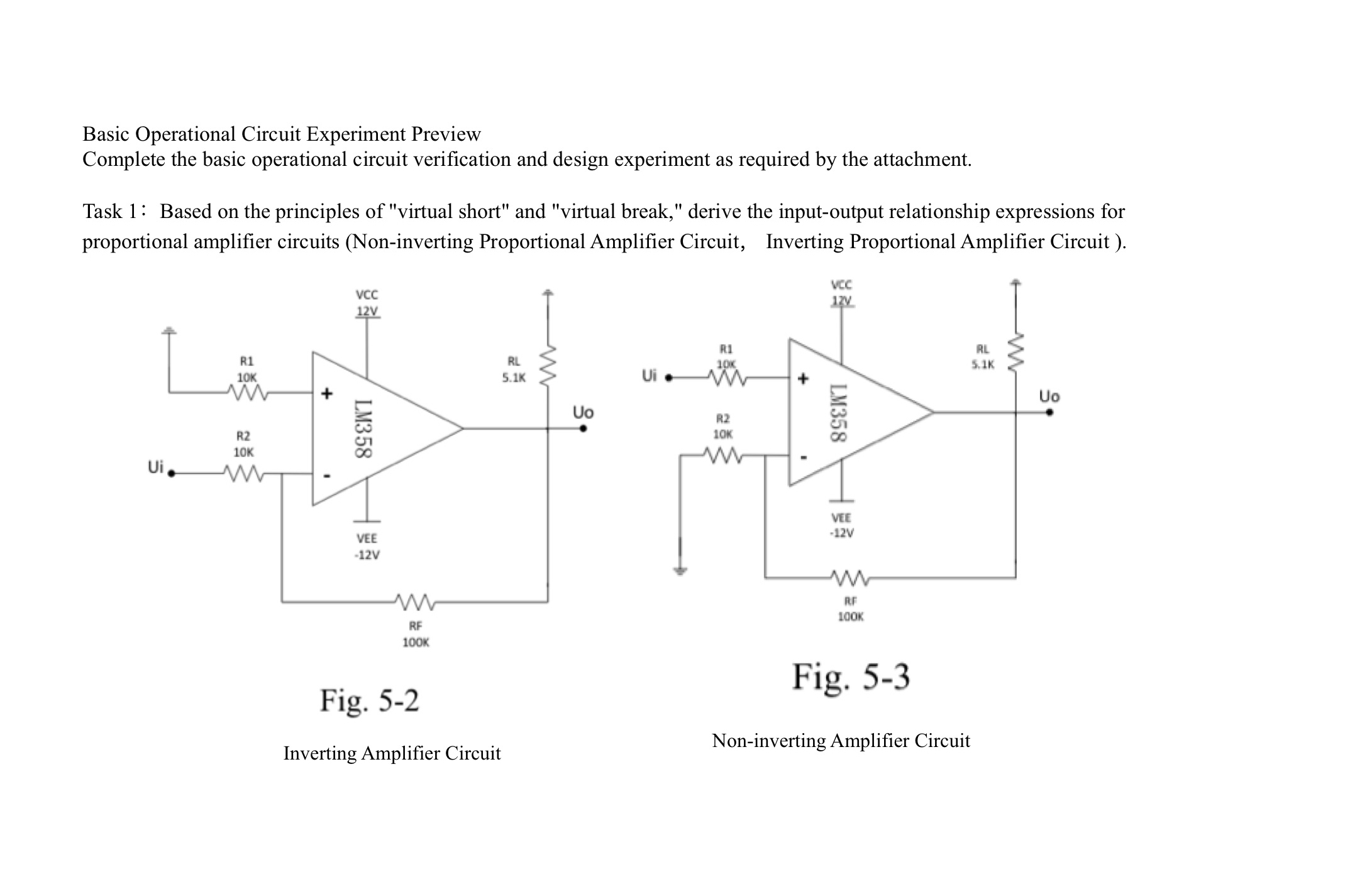 Solved Basic Operational Circuit Experiment PreviewComplete | Chegg.com