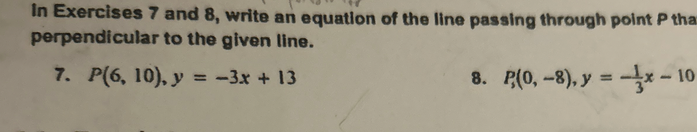 Solved In Exercises 7 ﻿and 8 ﻿write An Equation Of The