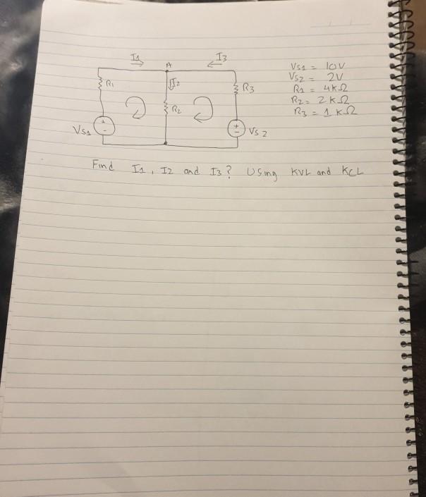 Solved Ig 직 13 A Vsz {R3 Vsa = lov 2v Ra 4K2 R2= 2K2 Rz = 1 | Chegg.com