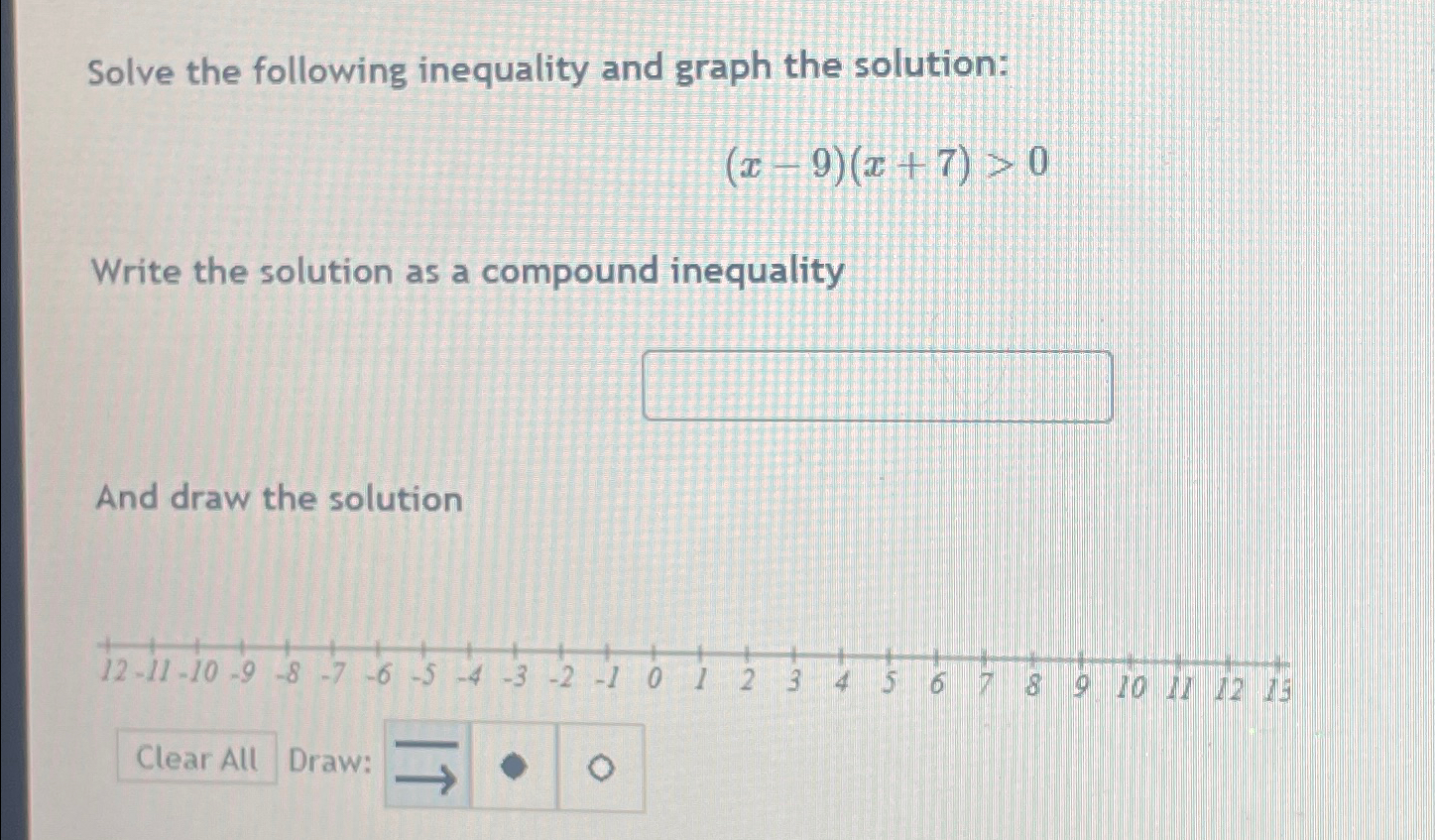 Solve the following inequality and graph the | Chegg.com