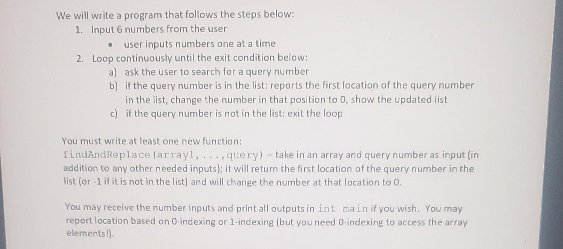 Solved We Will Write A Program That Follows The Steps Below 3905