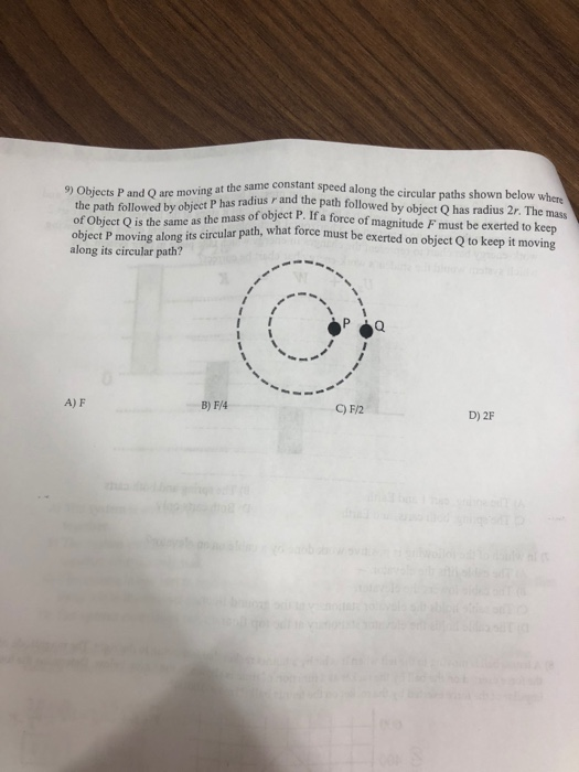 Solved at the same constant speed along the circular paths | Chegg.com