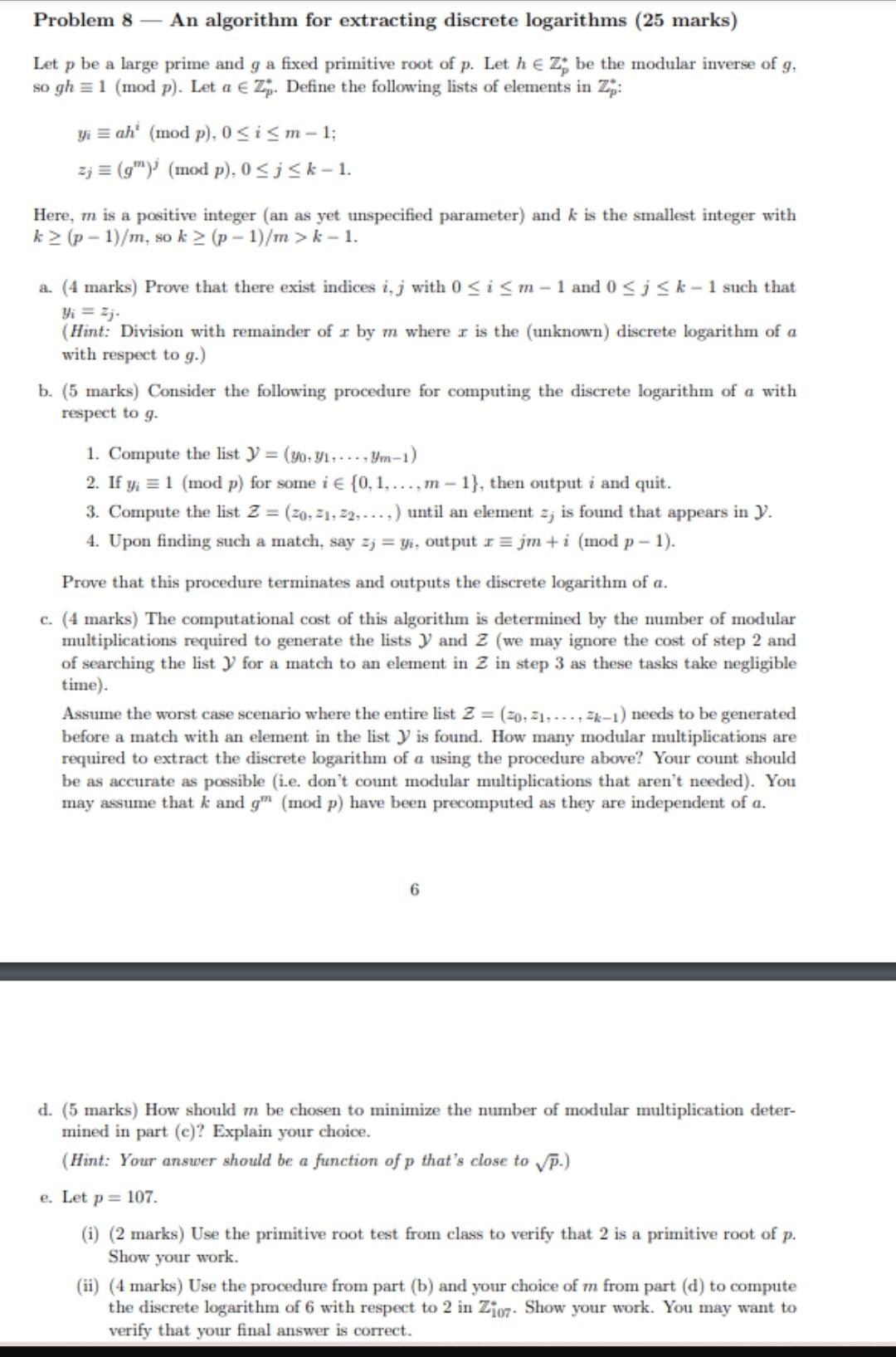 Solved Problem 8 An Algorithm For Extracting Discrete
