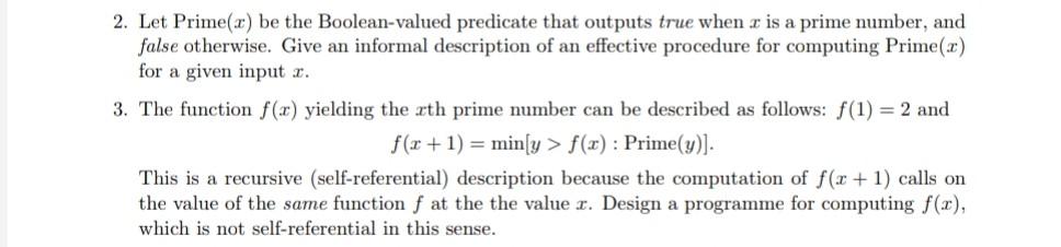 Solved 2 Let Prime X Be The Boolean Valued Predicate That