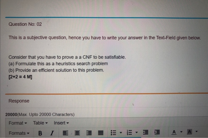 Question No: 02 This is a subjective question, hence | Chegg.com