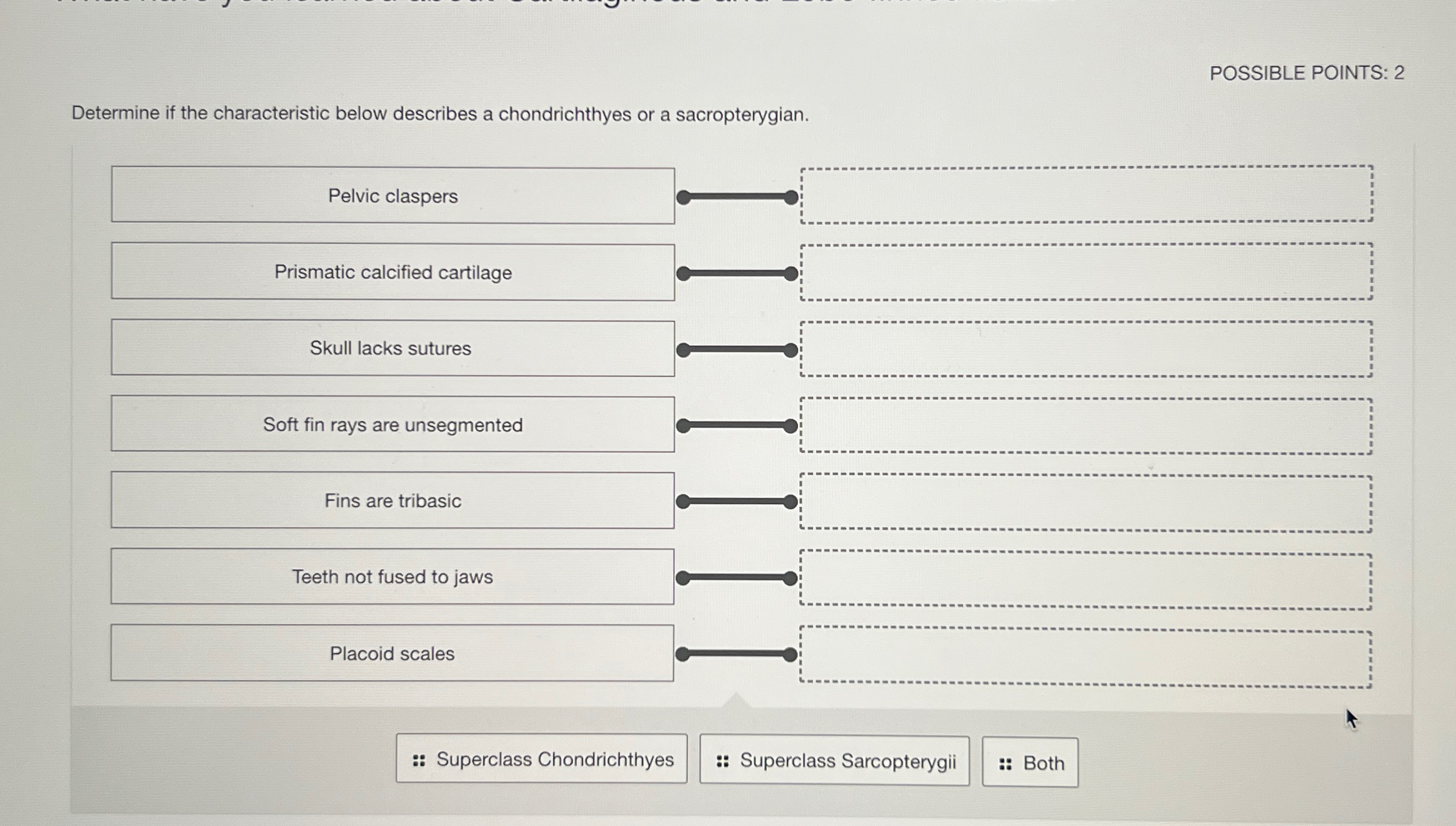Solved POSSIBLE POINTS: 2Determine if the characteristic | Chegg.com