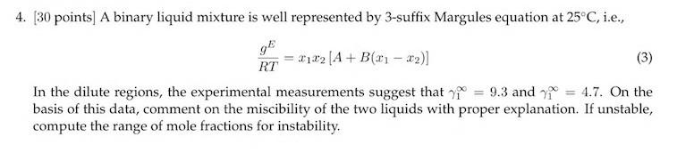Solved A binary liquid mixture is well represented by | Chegg.com