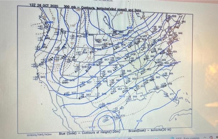 Solved 1.) The height of the 300 MB pressure level at North | Chegg.com