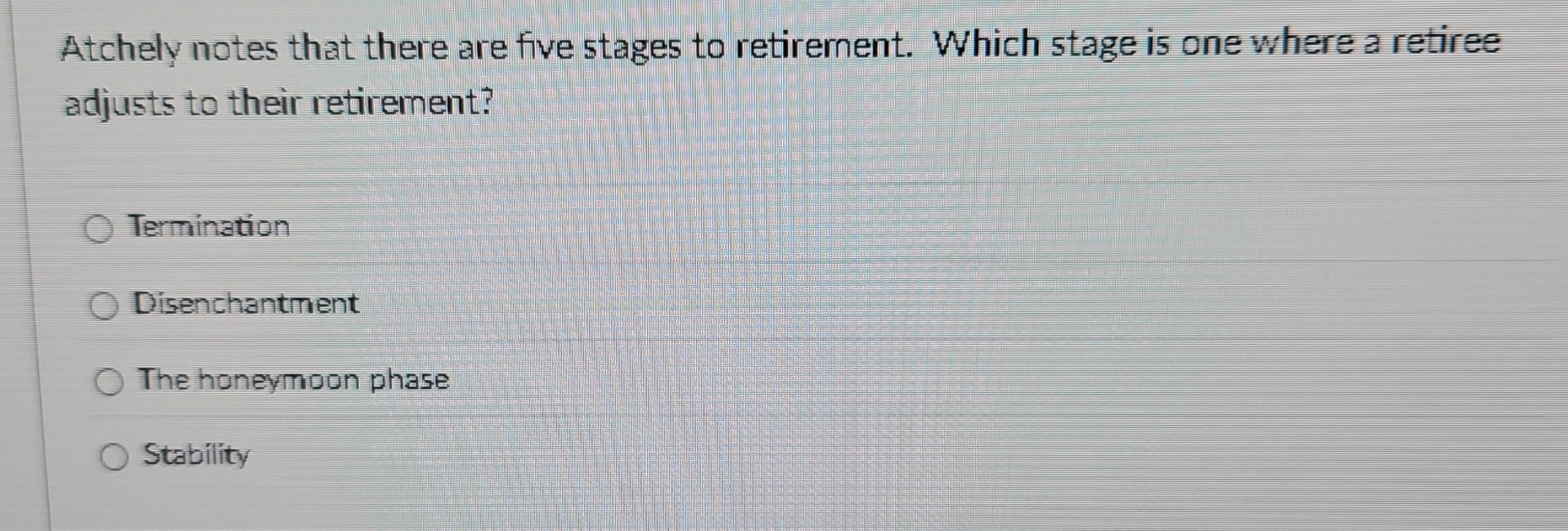 Solved Atchely notes that there are five stages to | Chegg.com
