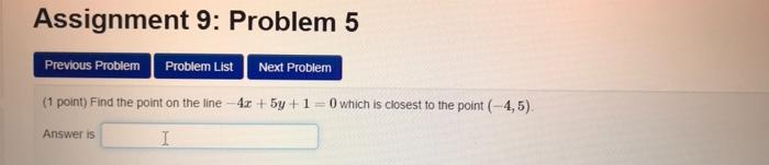 Solved Assignment 9: Problem 5 Previous Problem Problem List | Chegg.com