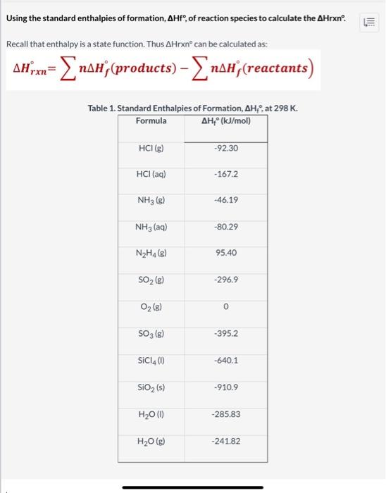 [solved] Using The Standard Enthalpies Of Formation Hf O