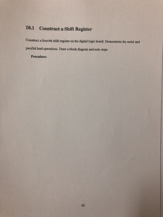 Solved 10.1 Construct a Shift Register Construct a four-bit | Chegg.com