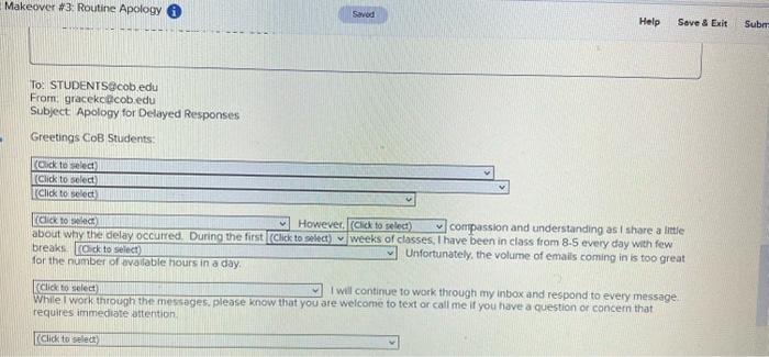 To. STUDENTSACob.edu From: gracekcetcobedu Subject | Chegg.com