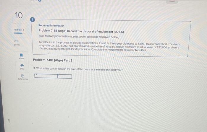 Solved Required information Problem 7-8B (Algo) Record the | Chegg.com