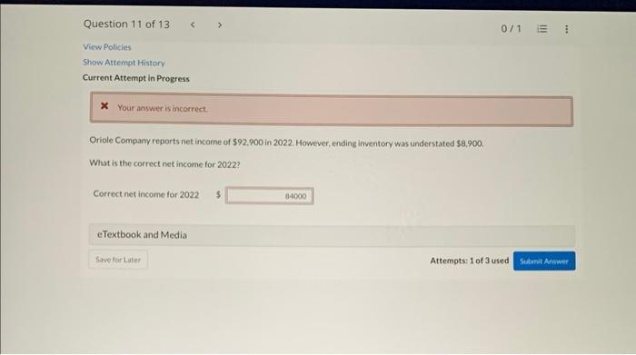 Solved Oriole Compary reports net incorne of $92,900 in 2022 | Chegg.com