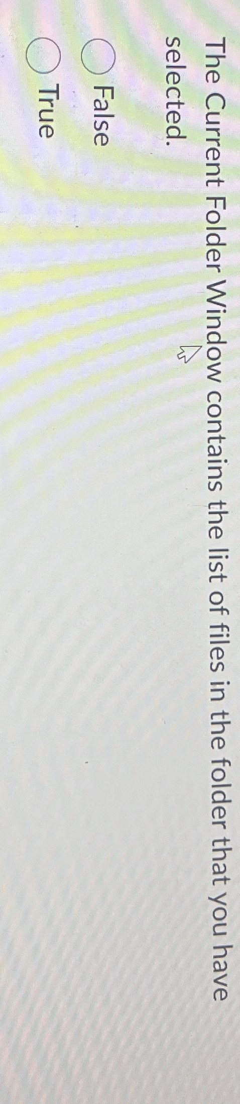 Solved The Current Folder Window contains the list of files | Chegg.com