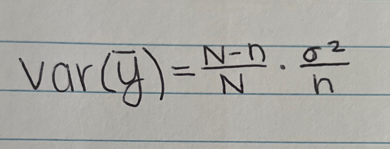 Solved Prove this equation:var(?bar (y))=N-nN*σ2n | Chegg.com