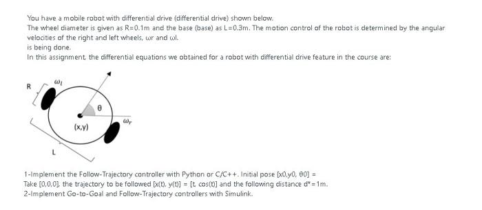 Solved You have a mobile robot with differential drive | Chegg.com