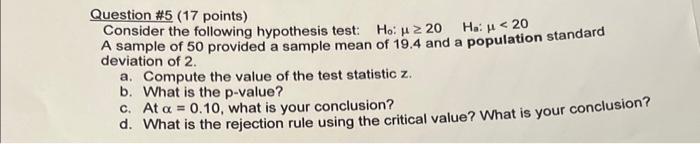 Solved Question \#5 (17 points) Consider the following | Chegg.com