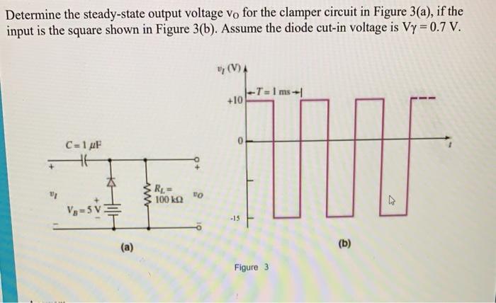 Solved Determine the steady-state output voltage vo for the | Chegg.com