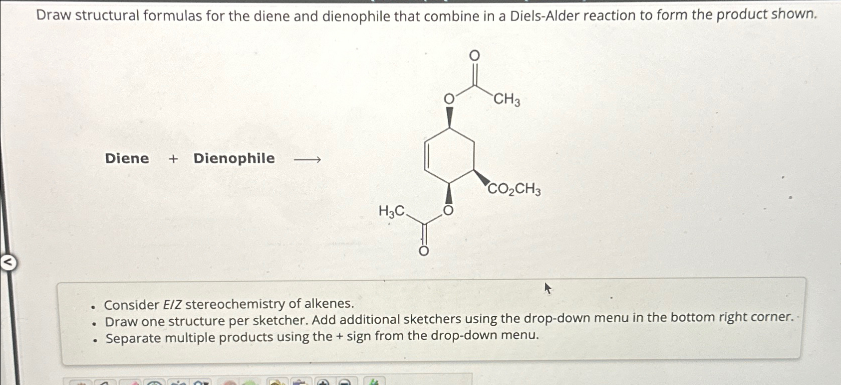 Draw structural formulas for the diene and dienophile | Chegg.com