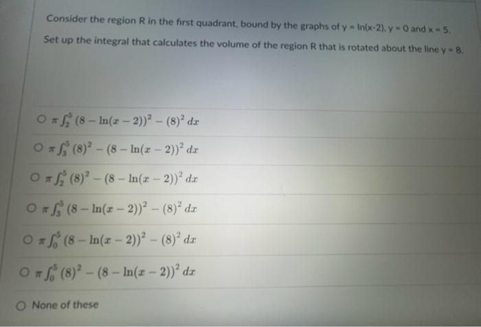 Solved Consider the region R in the first quadrant, bound by | Chegg.com