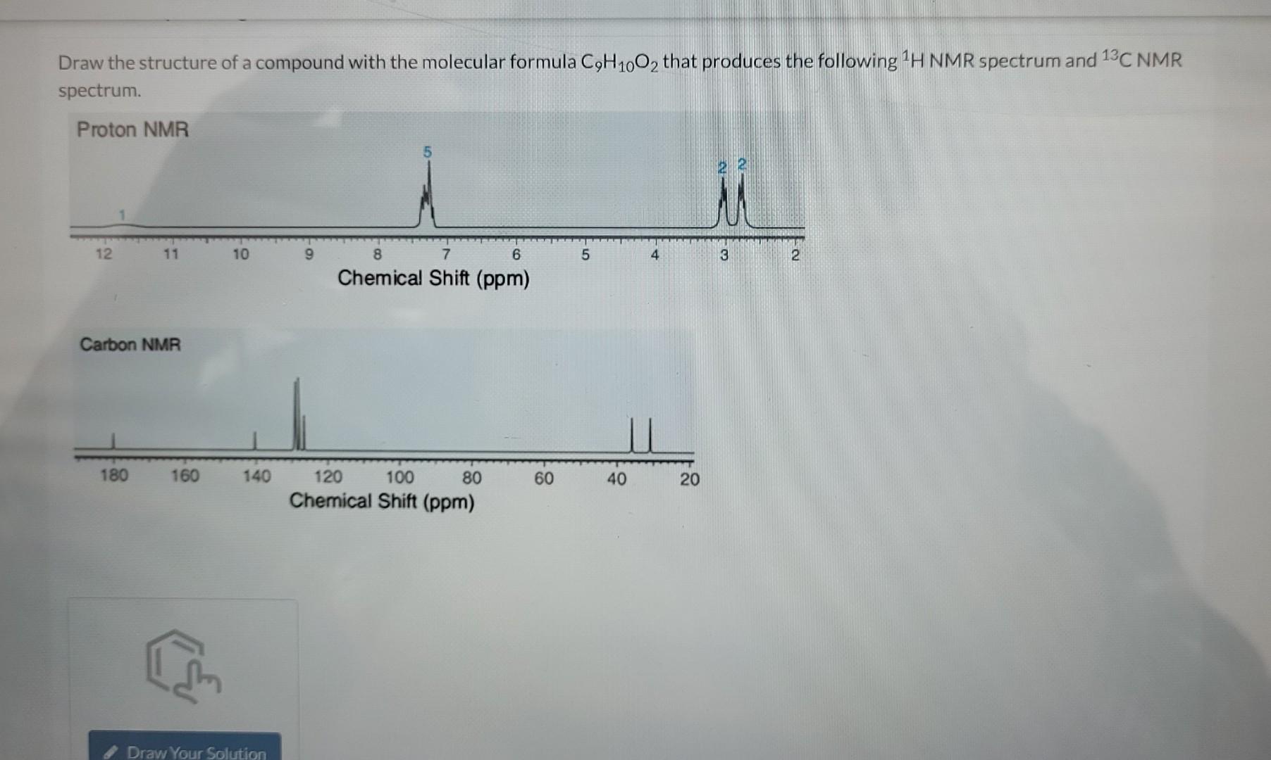 Solved Draw the structure of a compound with the molecular | Chegg.com