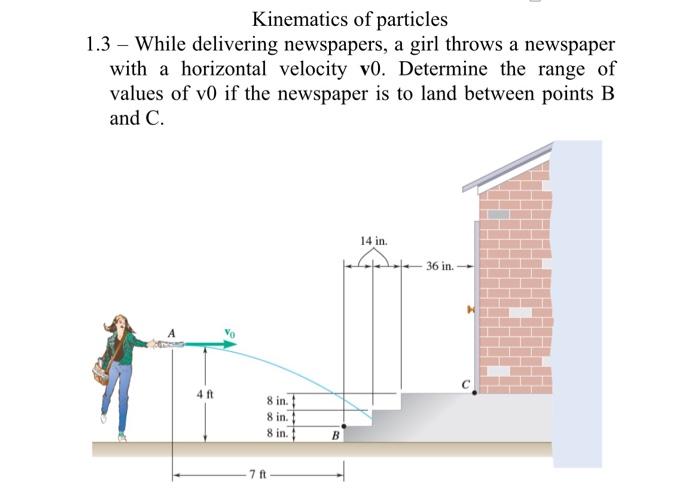 Solved Kinematics of particles 1.3 - While delivering | Chegg.com