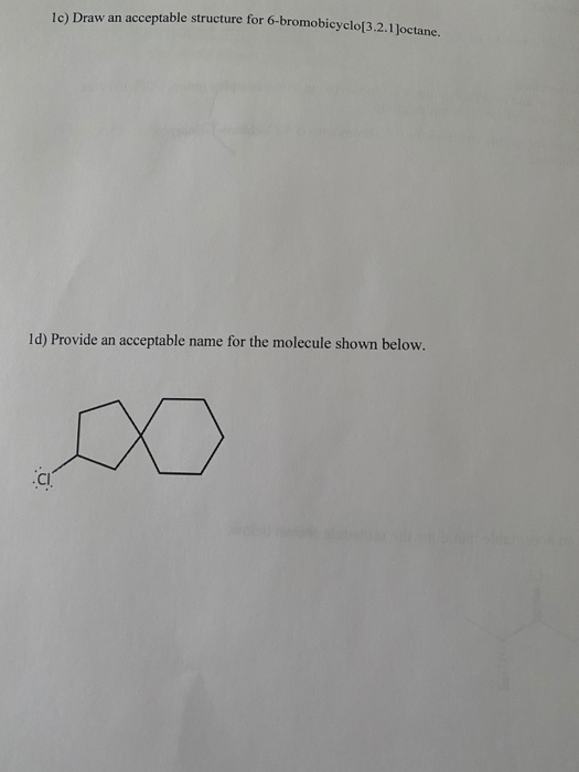 Solved 1c) Draw an acceptable structure for | Chegg.com