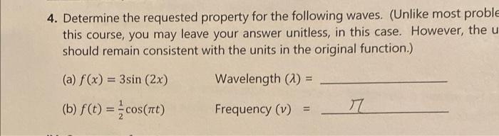 Solved 4. Determine the requested property for the following | Chegg.com