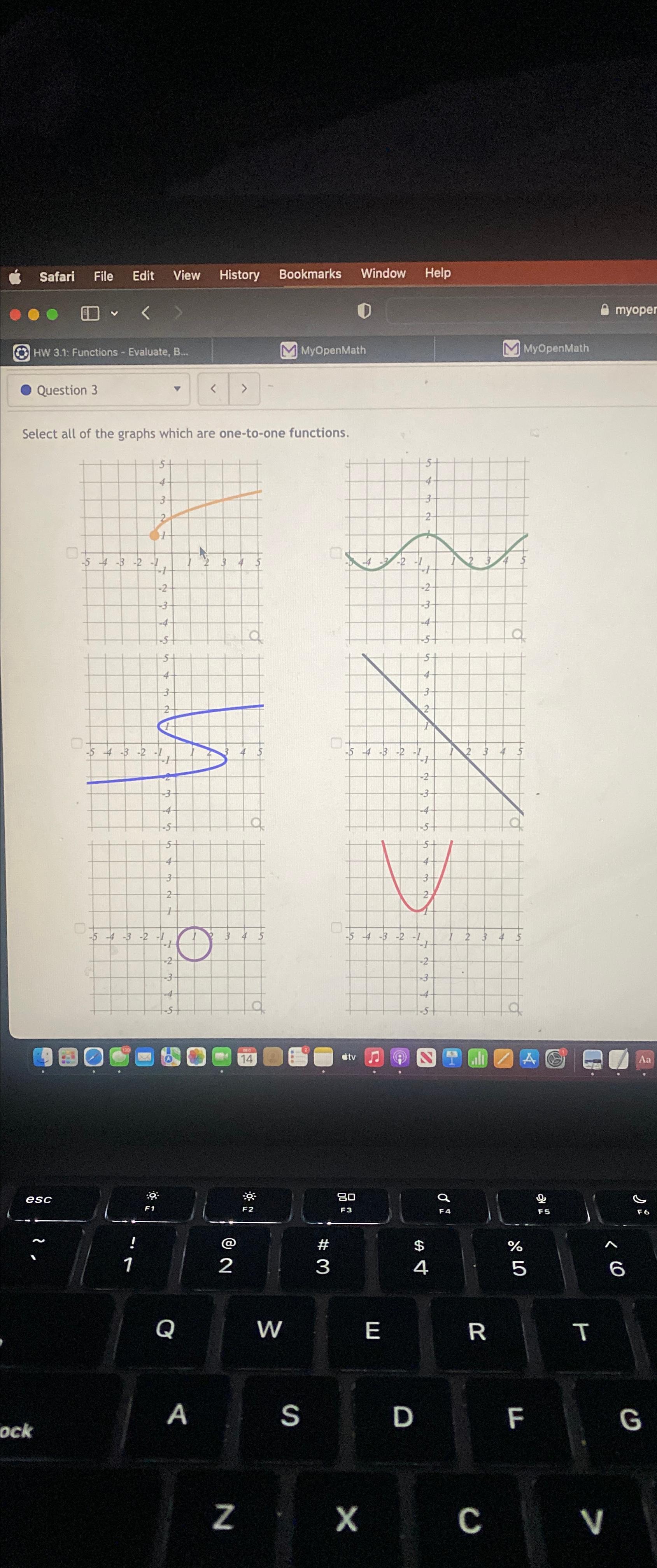 Solved Question 3Select all of the graphs which are | Chegg.com