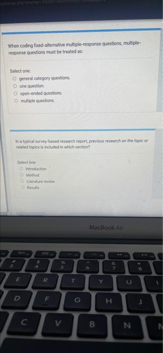 Solved When coding fixed-alternative multiple-response | Chegg.com
