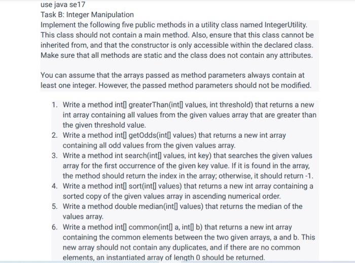 Solved Task B Integer Manipulation Implement The Following 4281
